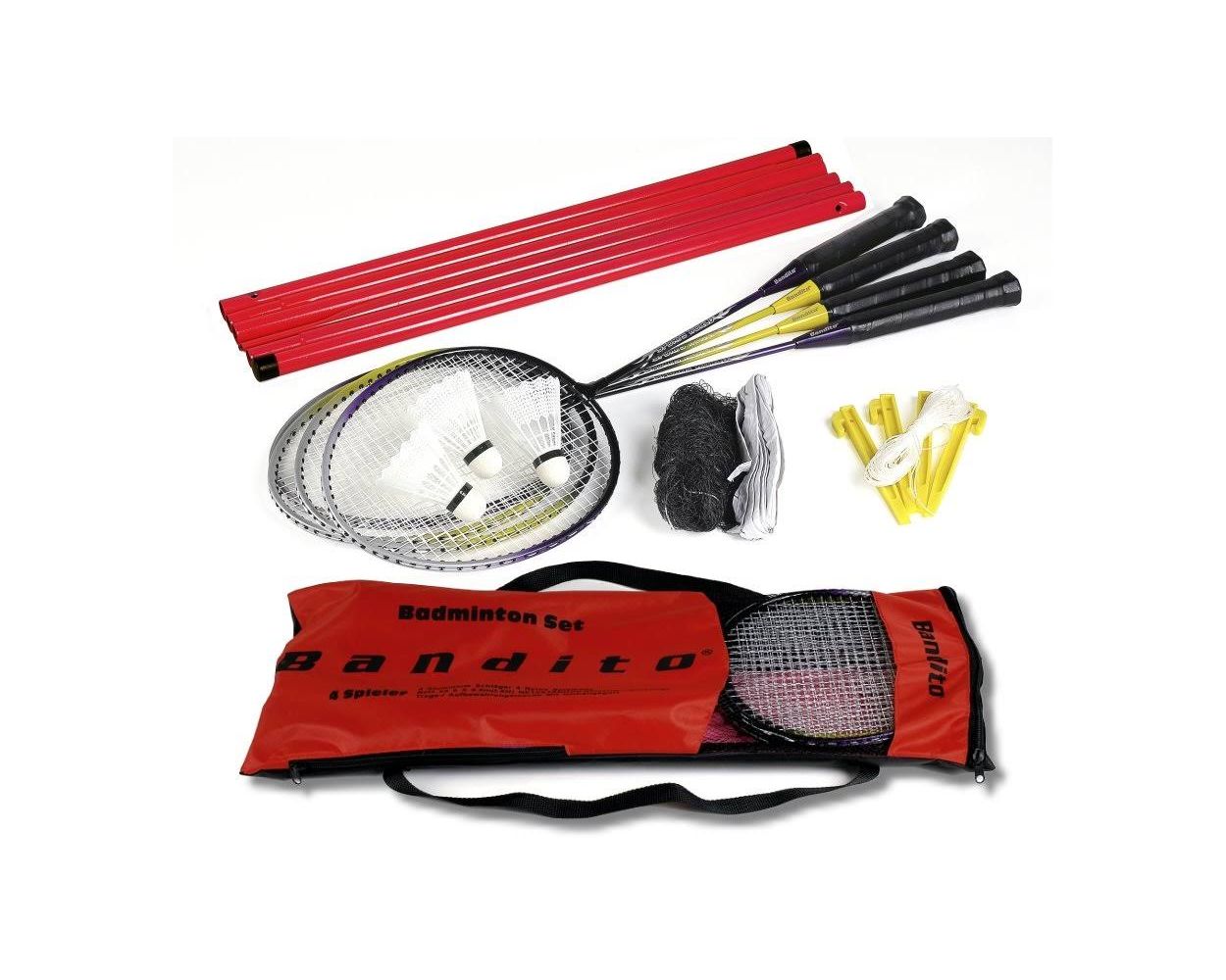 Longoni Badminton Set for 4 Players (Net Included) | Thailand Pool Tables